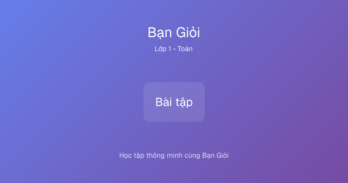 Trong khu vườn có 10 bông hoa, m... | Toán Lớp 1 | Bạn Giỏi